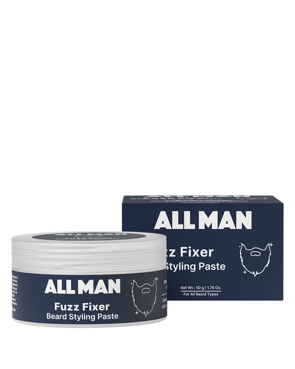 Buy ALL MAN Fuzz Fixer Beard Styling Paste – Best Beard Styling Product ...